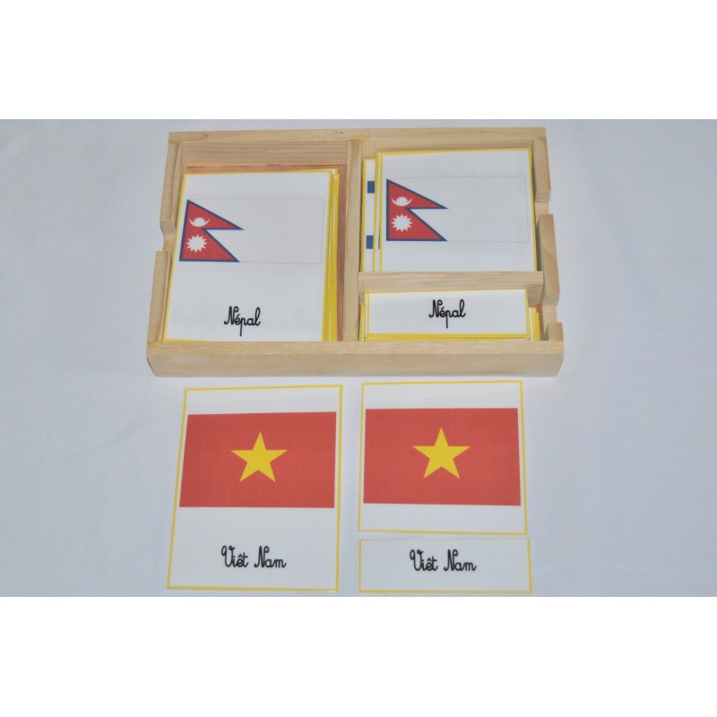 Cartes de nomenclatures drapeaux d'Asie