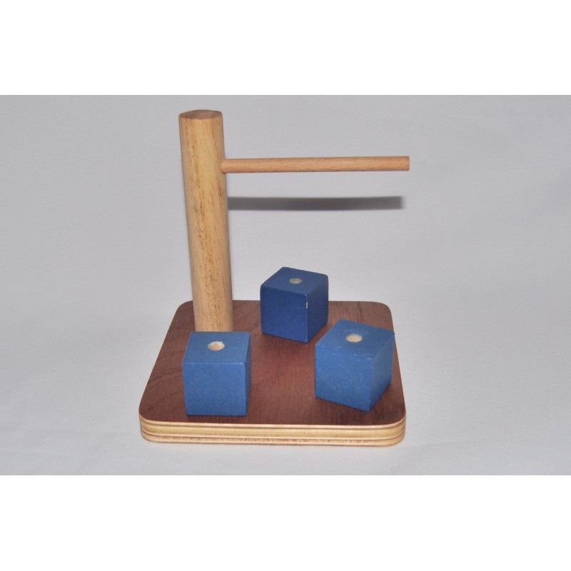 Cubes sur tige horizontale