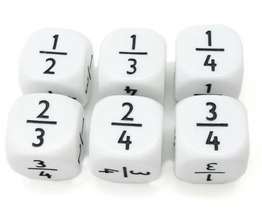 Dé des fractions - 6 faces